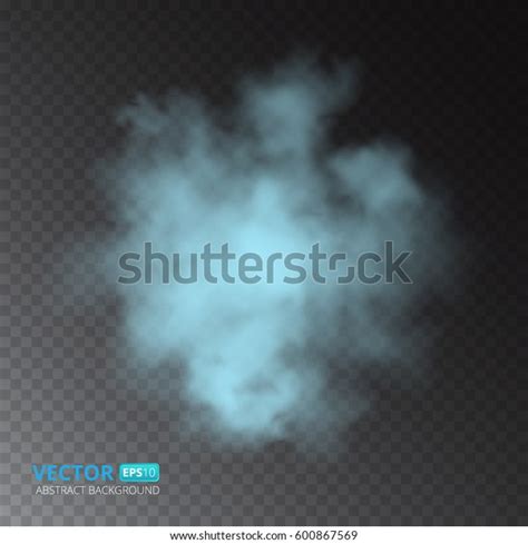 Blue Color Fog Smoke Isolated On Stock Vector Royalty Free 600867569
