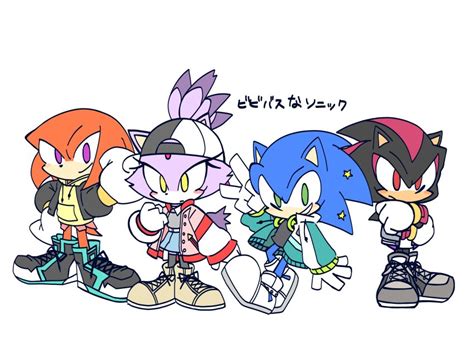 Blaze The Cat Knuckles The Echidna Shadow The Hedgehog Sonic The