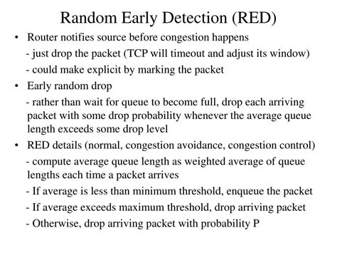 Ppt Random Early Detection Red Powerpoint Presentation Free