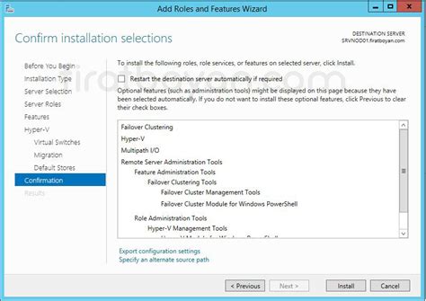 Windows Server 2012 R2de Hyper V Failover Cluster Kurulumu