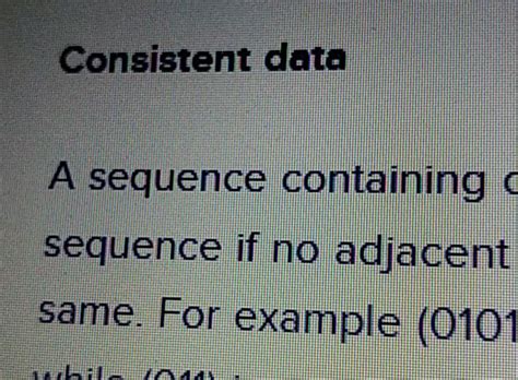 Consistent Data A Sequence Containing StudyX