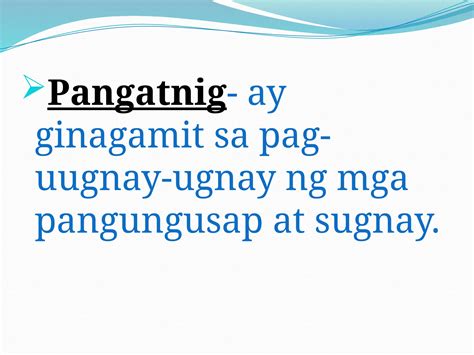 Mga Pangatnig At Transitional Devicespptx