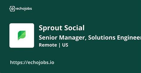 sprout social is hiring senior manager solutions engineering usd