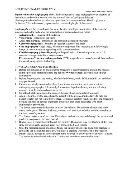 Ir Digital Subtraction Angiography Dsa Interventional Radiography Naval Princess Nicole