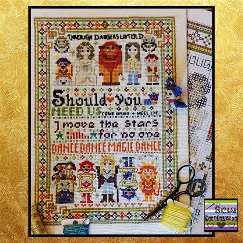 Labyrinth Cross Stitch Pattern Digital Pdf Download Dance Magic Dance Movie Quote Bowie