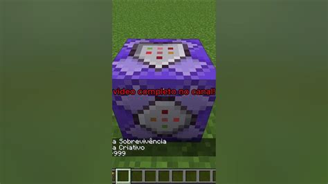 Como Conseguir O Command Block Minecraft Minecraft Minecraftshorts Tutorial Shortsclavashort