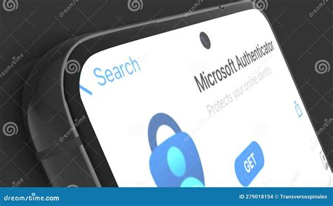 New York USA May Microsoft Authenticator Logo On Phone Screen Animation Illustrative