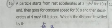 A Particle Starts From Rest Accelerates At 2 Mathrm{m} Mathrm{s} {2}