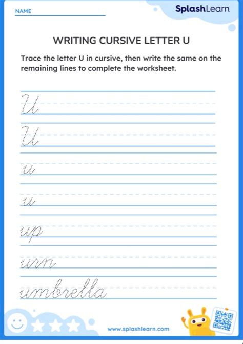 2nd Grade ELA Cursive Alphabet Worksheets Free Printable SplashLearn