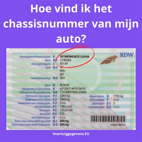 Hoe Vind Ik Het Chassisnummer Van Mijn Auto Voertuiggegevens