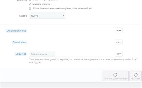 Botón Guardar Y Botón Guardar Y Permanecer Prestashop 16110 Se Queda Dando Vueltas
