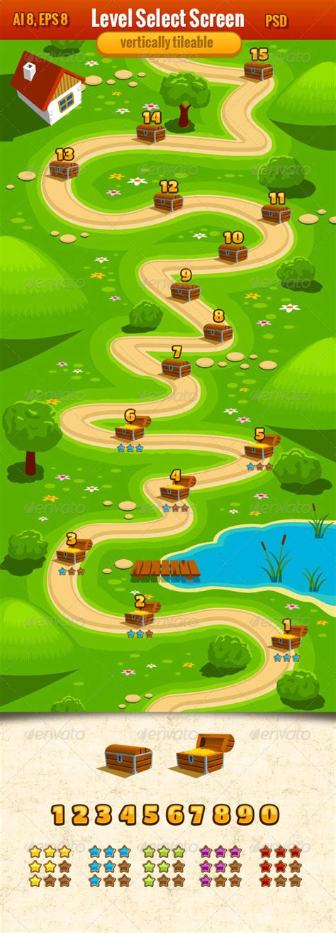 Level Select Screen Or Game Interface By Unweit Graphicriver Level Select Screen Or Game Interface By Unweit Graphicriver