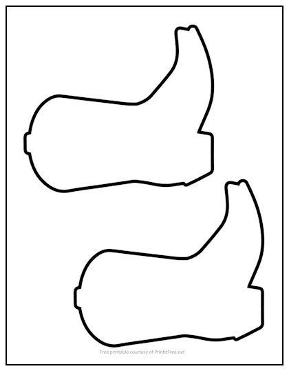 Cowboy Boot Template Free Printable