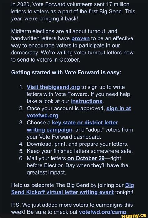 In 2020 Vote Forward Volunteers Sent 17 Million Letters To Voters As A