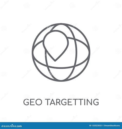 Geo Targetting Linear Icon Modern Outline Geo Targetting Logo C Stock