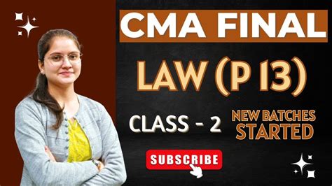 Cma Final Law Class 2 New Batch Start Kapil Commerce Classes