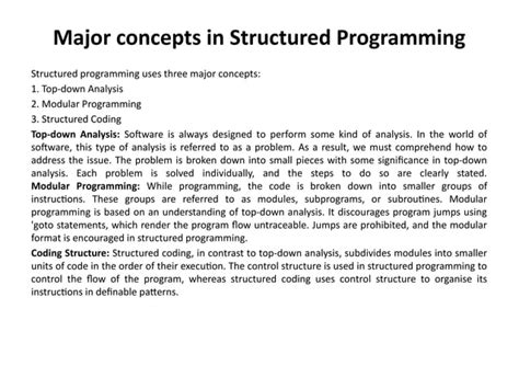 Structured Programming And Programming Methodologies Pptx Programming Languages Computing