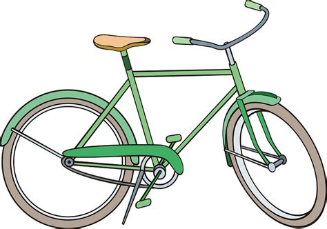 Green Bicycle Free Vector Clipart Images On