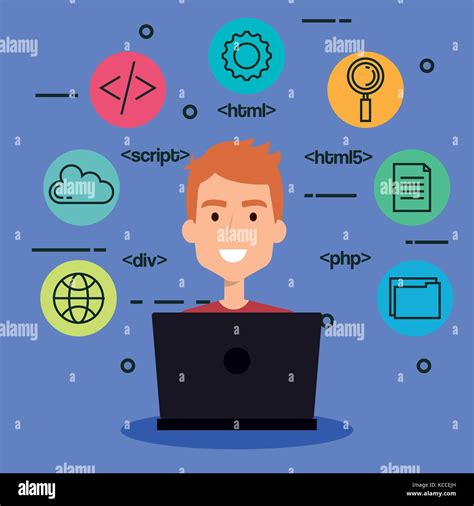 Software Language Programmer Avatar Stock Vector Image And Art Alamy