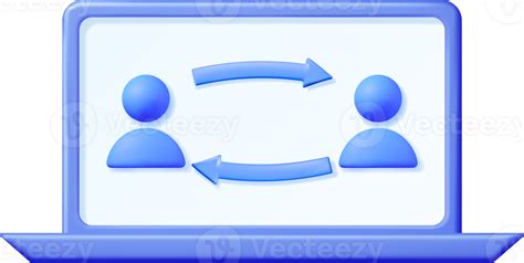 3d User Sync Or Switch Symbol In Laptop 35711840 Png