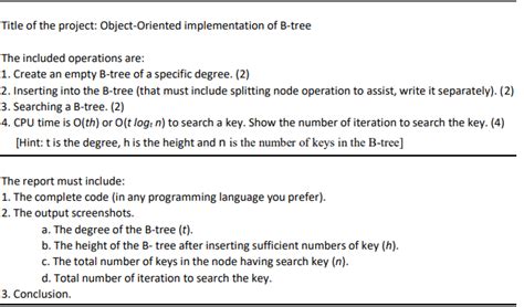Solved Title Of The Project Object Oriented Implementation