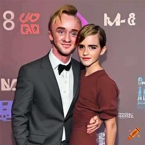 Tom Felton And Emma Watson Posing Together