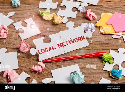 Conceptual Display Local Network Word Written On Intranet Lan Radio