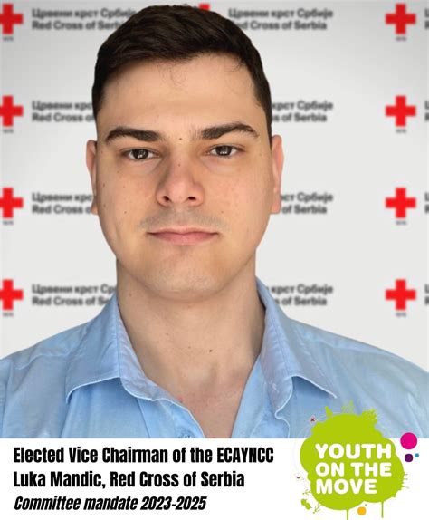 Volonter Zrenjaninskog Crvenog Krsta Luka Mandić Zamenik Predsedavajućeg Koordinacionog Komiteta