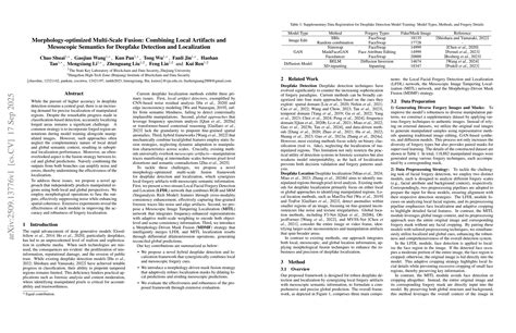 Morphology Optimized Multi Scale Fusion Combining Local Artifacts And Mesoscopic Semantics For