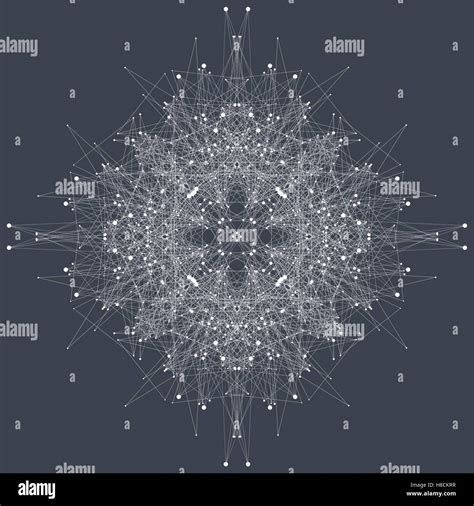 Fractal Element With Compounds Lines And Dots Big Data Complex