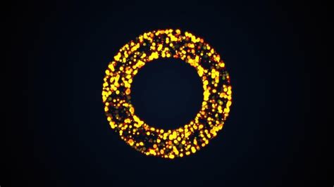 premium photo ring of many flashing colored particles computer