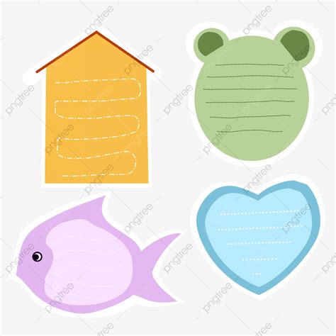 메모 메시지 스티커 세트 일러스트 심플한 디자인 노트 집 하트 노트 스티커 참고 메시지 Png 일러스트 및 이미지 에 대한 무료 다운로드 Pngtree