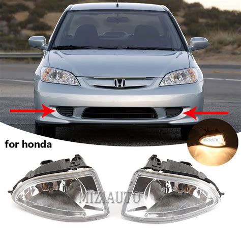Fog Lights For Honda Civic Es1 Es5 Es6 Es7 Es8 2004 2005 Front Driving