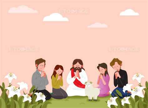 기독교행사앉아서 기도하는 벡터 일러스트 유토이미지 상세페이지 베이직샵 22229911