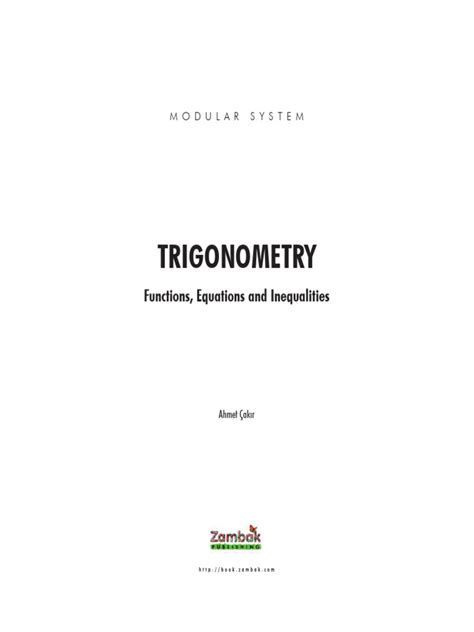 Trigonometry Modul Pdf Trigonometric Functions Trigonometry