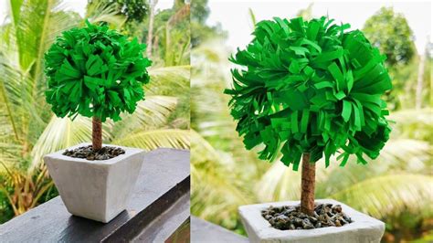 Easy Paper Tree Making Plant Model For Ambiance Paper Tree Tissue Paper Trees How To Make