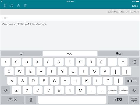 SwiftKey Note For IOS Arrives With Deep Evernote Integration