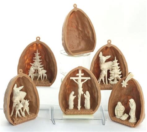 Empty Walnut Miniature Shells Set Of 6 Mini Easter Project Craft Walnut