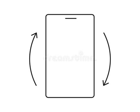 Rotate Mobile Phone Icon Rotation Symbol With Arrows Set Turn Device