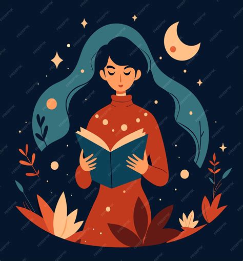 Premium Vector Girl Reading A Book Illustrations