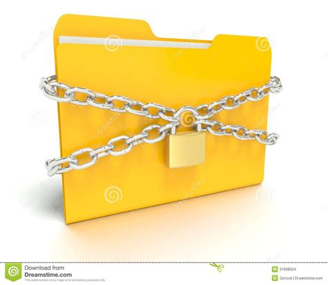 Security Lock And Chain With A Folder Stock Illustration Illustration Of Advice Lock 31938504
