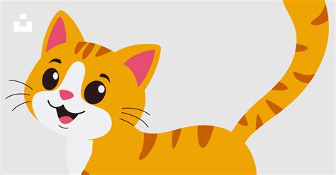 얼굴에 미소를 짓고 있는 만화 고양이 벡터 Unsplash의 무료 고양이 이미지