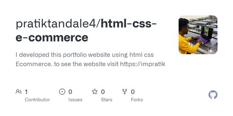 Github Pratiktandale4html Css E Commerce I Developed This Portfolio