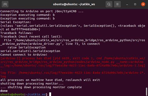 ros arduino bridge connection problem r ros