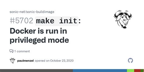 Make Init Docker Is Run In Privileged Mode Issue Sonic Net Sonic Buildimage GitHub