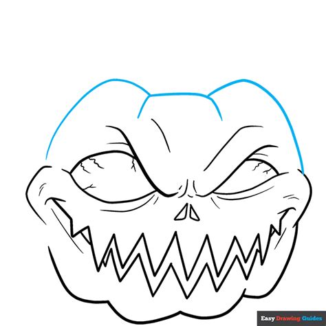 How To Draw A Scary Pumpkin Really Easy Drawing Tutorial