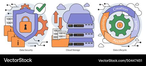 Information Management Set Data Mining Storage Vector Image