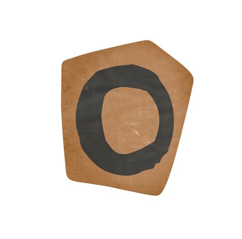 Vintage Typewriter Alphabet Letter O Png