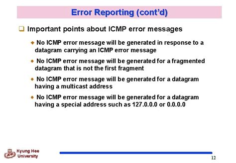 Chapter 9 Icmp Kyung Hee University 1 Introduction Chapter 9 Icmp Kyung Hee University 1 Introduction