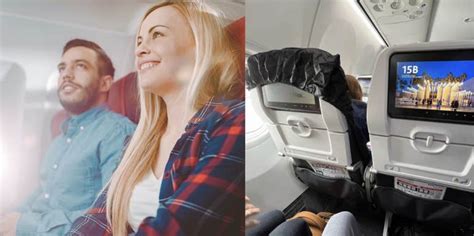 Woman Using Plastic Cover On Plane Seat And Blocking Another Passenger S